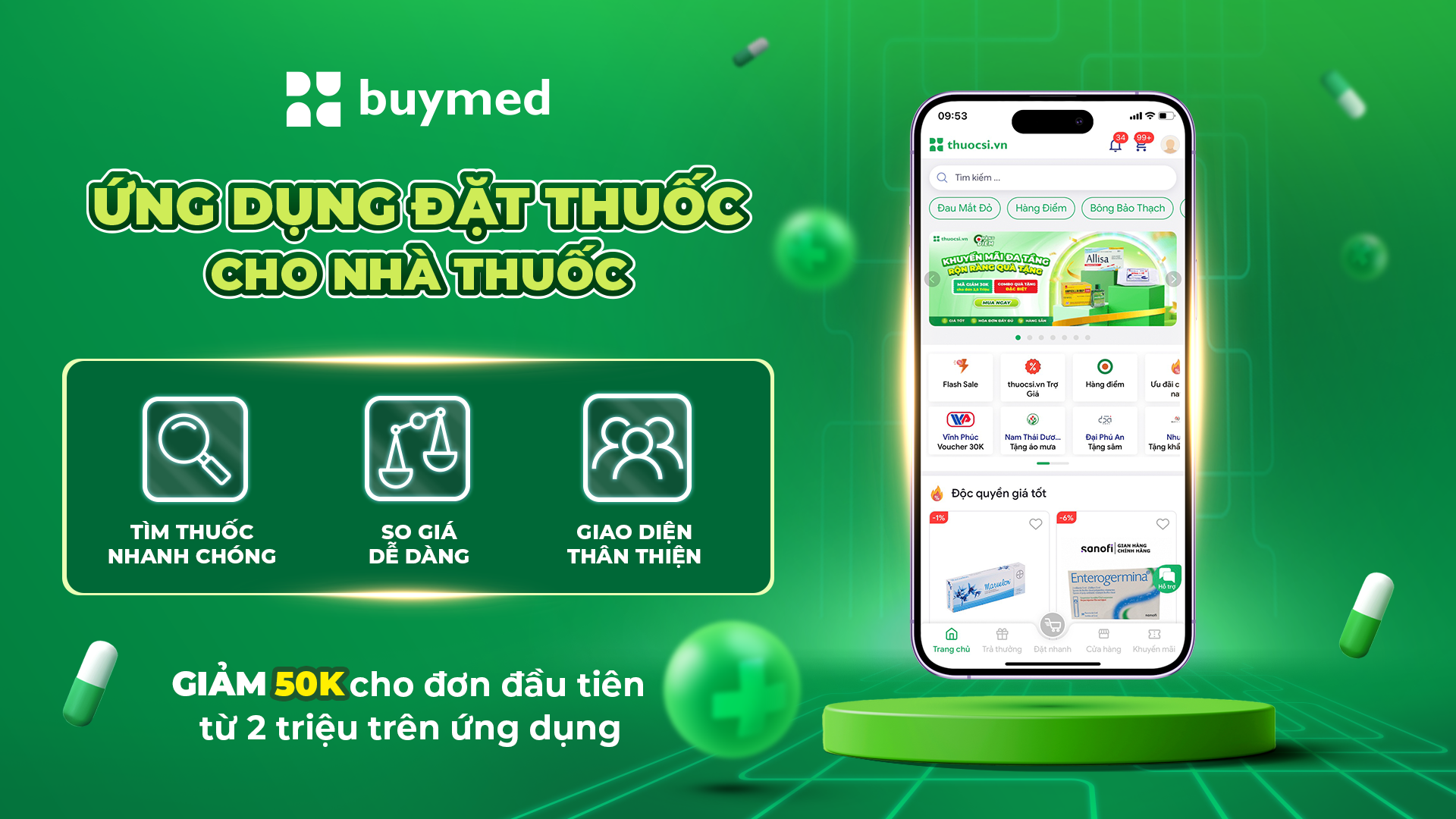 Tra cứu và đặt thuốc giá sỉ nhanh tại thuocsi.vn